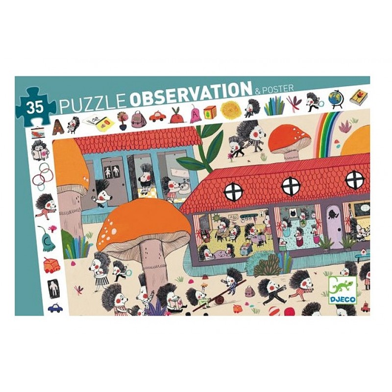 Puzzle observation - Szkoła dla jeży - gry i zabawki edukacyjne w Venco.pl
